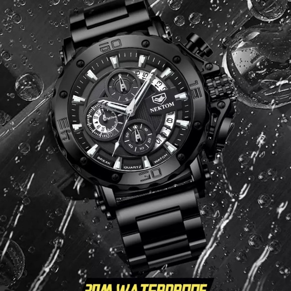 Nektom | Accessories | Nektom Big Chunky Luxury Quartz Chronograph ...